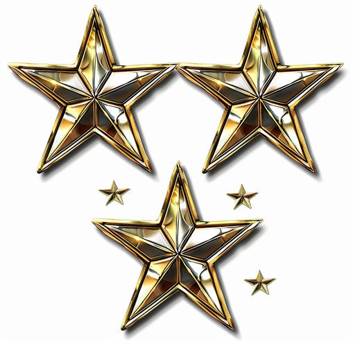 Set of gold star icons, cosmic jester style – IMAGELLA