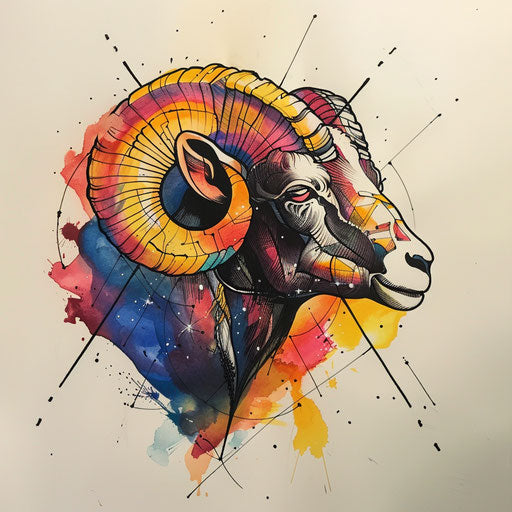 Abstract Aries constellation tattoo sketch – IMAGELLA