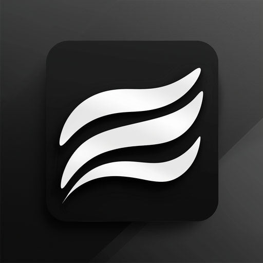 Bold app logo with high contrast black and white design – IMAGELLA