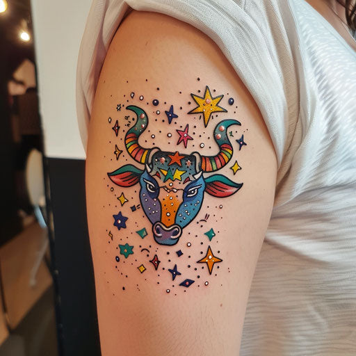 Playful tattoo sketch of the Taurus constellation – IMAGELLA