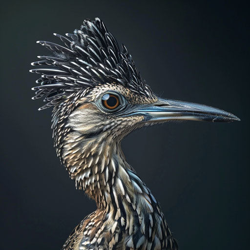 Bird runner on the road in a detailed studio portrait – IMAGELLA