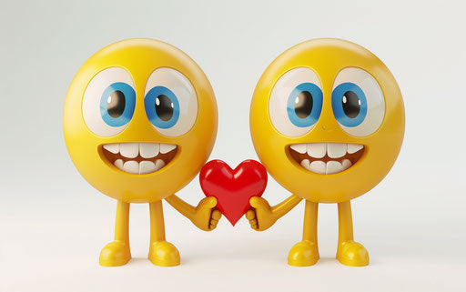 Two cute characters holding hands and hugging – IMAGELLA