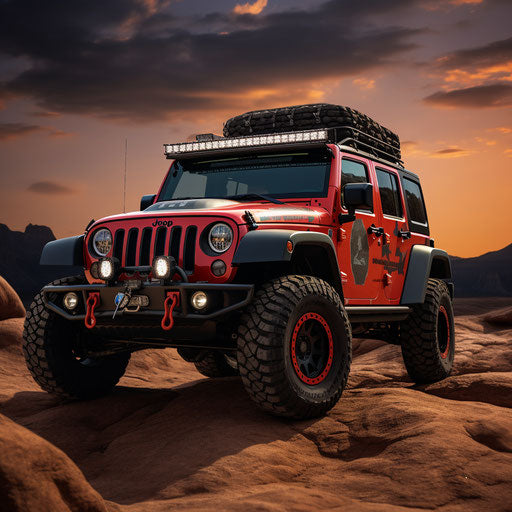 Classic Jeep Wrangler, a rally version with off-road mods – IMAGELLA