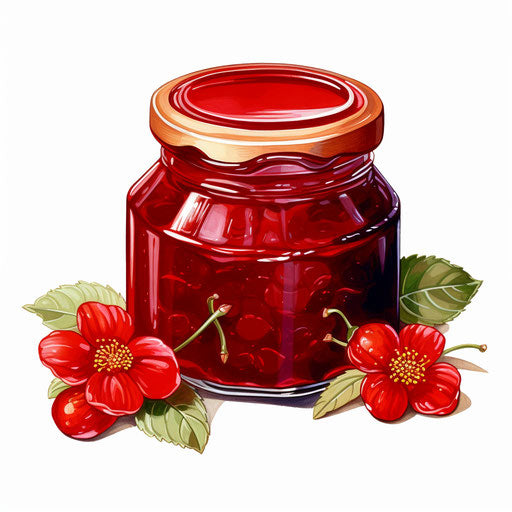 Jam illustration in the style of Oil painting, on white background ...