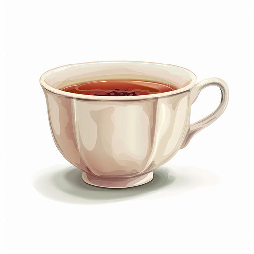 Realistic teacup illustration on flat white background – IMAGELLA