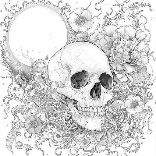 Child-Friendly Skull Coloring - Creative Fun – IMAGELLA