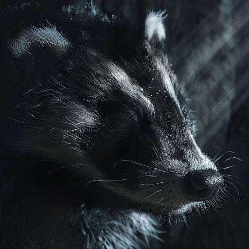 Badger with dramatic shadows and lighting, dark and moody, in the style ...