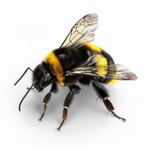 Realistic bumblebee art on flat white background – IMAGELLA