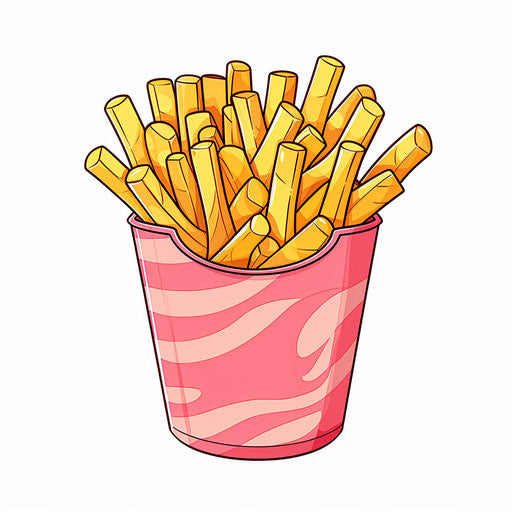 French fries in Pastel Colors Art style – IMAGELLA