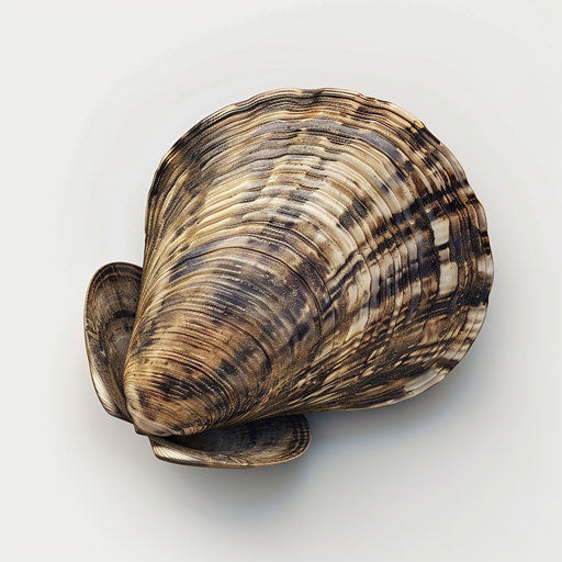 Realistic clam illustration on white background – IMAGELLA