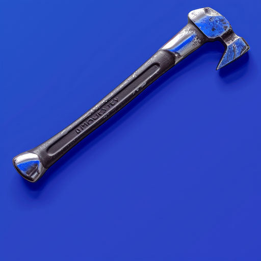 Shiny hammer on flat royal blue background – IMAGELLA