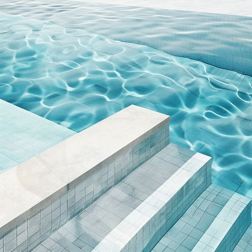 Realistic pool illustration on flat white background – IMAGELLA