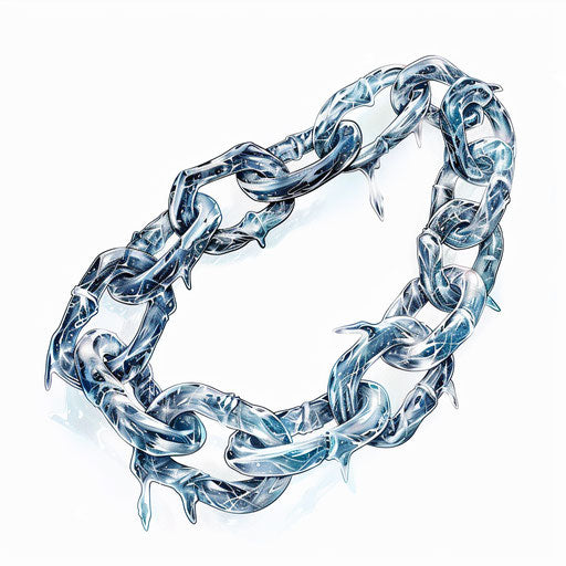 Icy chain tattoo with frost and snow effects – IMAGELLA