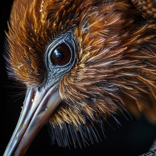 Close-up of a kiwi bird's beak and feathers – IMAGELLA