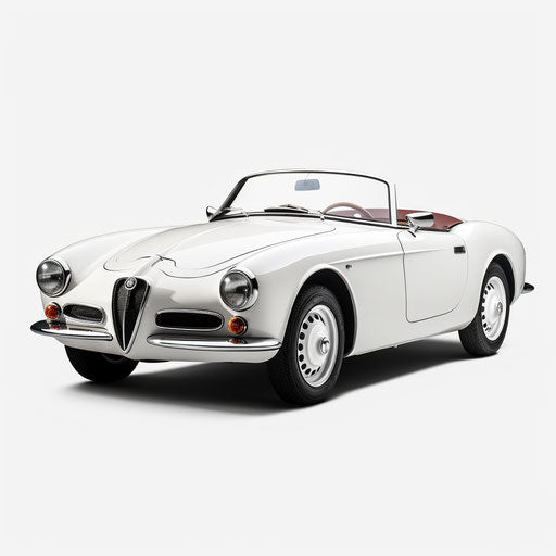 Classic 2 seater car white Alfa Romeo – IMAGELLA
