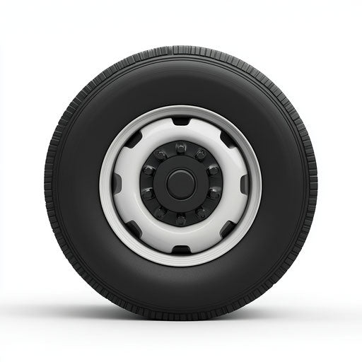 3D Bus Wheel on white background, realistic style – IMAGELLA