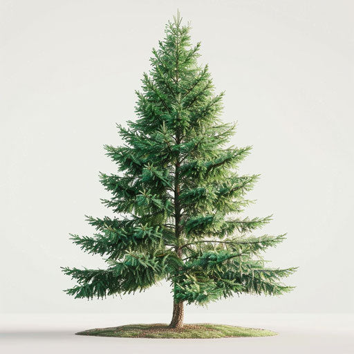 Realistic clipart of a pine tree on white background – IMAGELLA