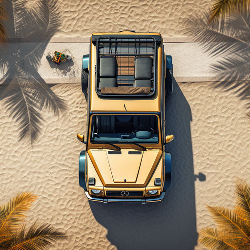 Top view of the classic Mercedes-Benz G Wagon – IMAGELLA