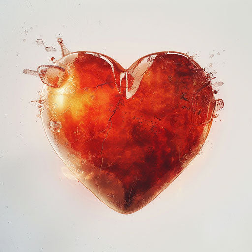 Realistic heart outline clipart on flat white background – IMAGELLA