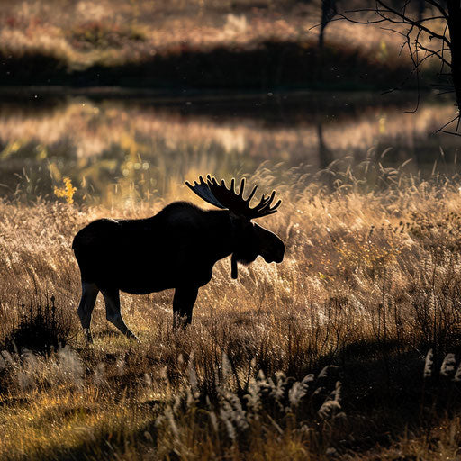 A moose casting a long shadow in the early morning light – IMAGELLA