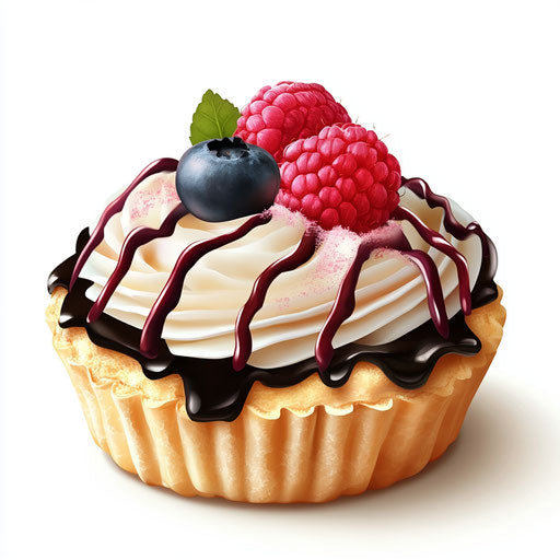 Realistic illustration of a pastry, high resolution, no background ...