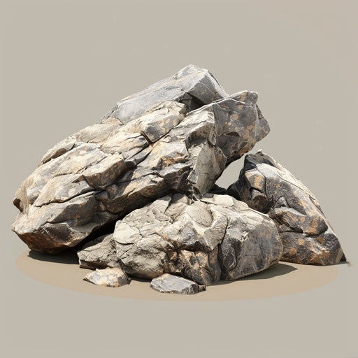 Realistic quality rock clipart on flat beige background – IMAGELLA