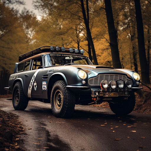 Aston Martin DB5 rally version with off-road modifications – IMAGELLA