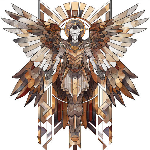 Celestial Saint Michael in an Art Deco style tattoo – IMAGELLA