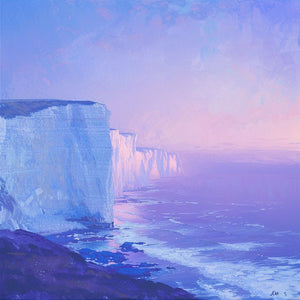 Bright glowing white cliffs at dawn inspired by Jan Matson – IMAGELLA