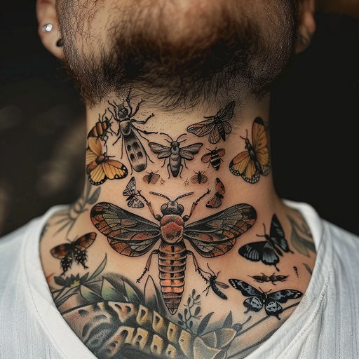 Neck Tattoos For Men Tattoo Design Pack – IMAGELLA