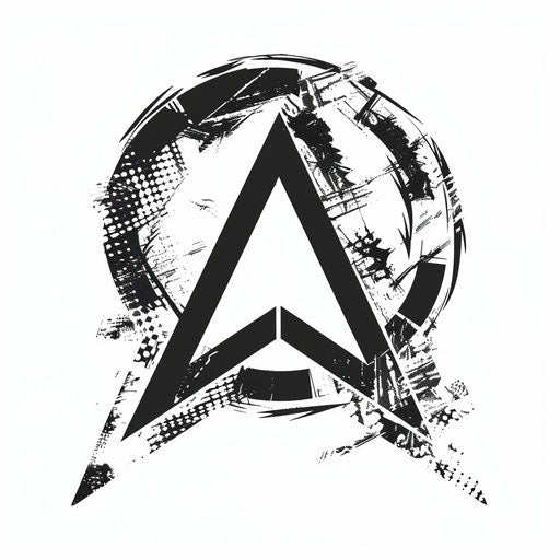 Anarchy symbol with geometric patterns, clipart style – IMAGELLA