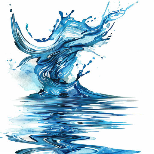 Modern water tattoo design of a digital water ripple effect – IMAGELLA