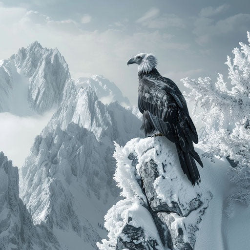 Condor in a snow-covered winter landscape – IMAGELLA