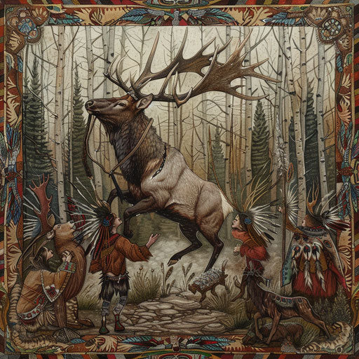 An elk dancing in a traditional tribal dance – IMAGELLA