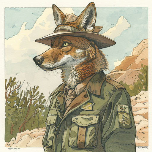 A coyote park ranger protecting a vast wilderness park – IMAGELLA