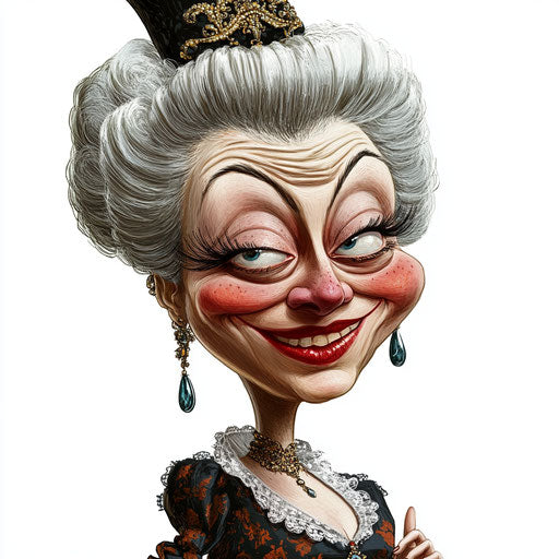 Humorous caricature of a Catherine the Great with human characteristics ...