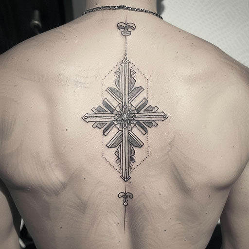 Art Deco strength cross with symmetrical designs – IMAGELLA