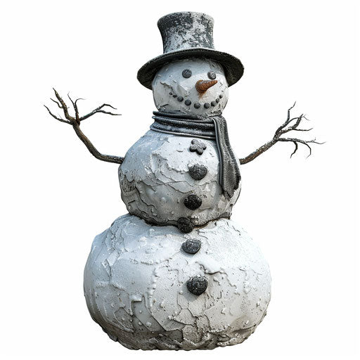 Realistic snowman clipart on white background – IMAGELLA