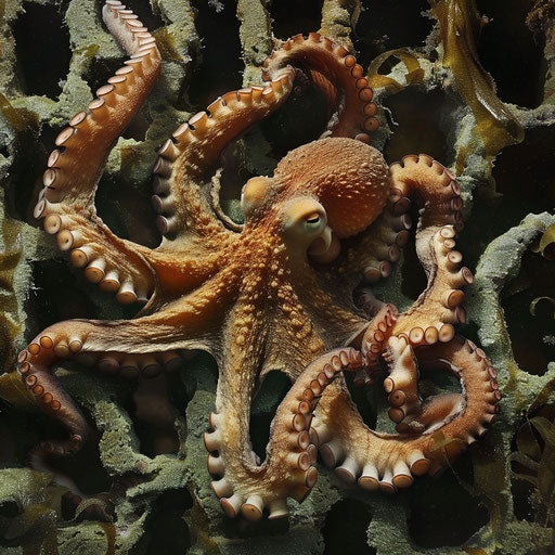 Octopus solving seaweed maze – IMAGELLA