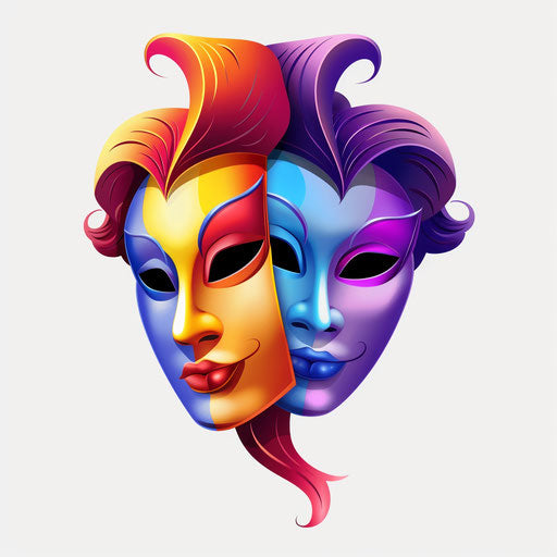 Realistic dramatic illustration with white background, vibrant colors ...