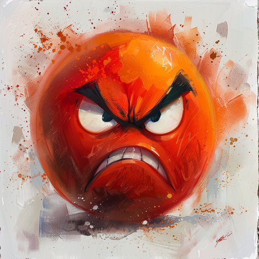 Angry red emotion on white background – IMAGELLA