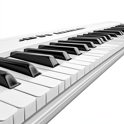 Photorealistic musical keyboard, high resolution, isolated – IMAGELLA