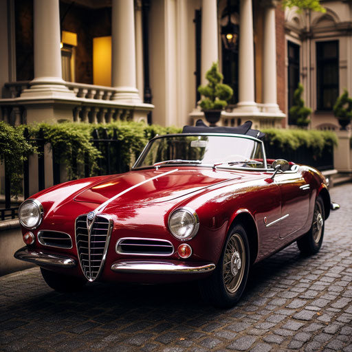 Classic 2 seater convertible with the top down Alfa Romeo – IMAGELLA