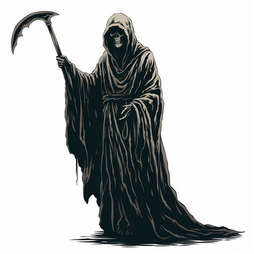 Chiaroscuro Art of death on white background – IMAGELLA