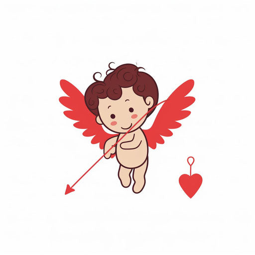 Minimalist style cupid clipart on white background – IMAGELLA