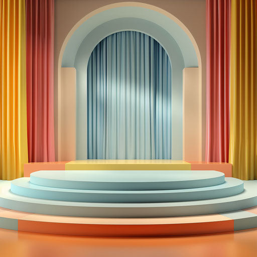 Realistic stage illustration on flat white background – IMAGELLA