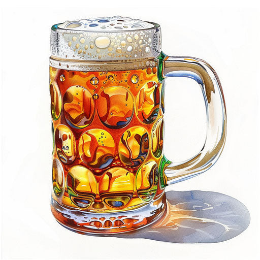 Realistic beer mug on white background with detailed textures – IMAGELLA