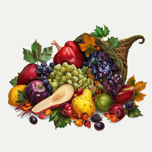 Realistic cornucopia clipart on glossy white background – IMAGELLA