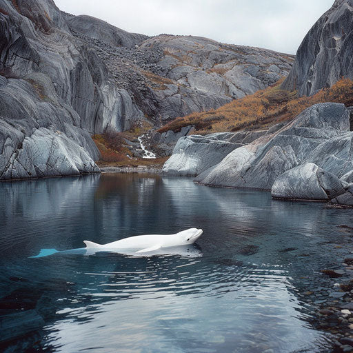 Majestic beluga in tranquil Arctic landscape – IMAGELLA