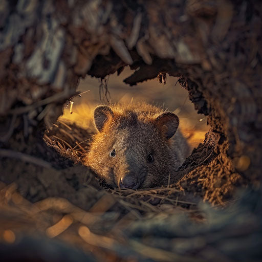 Wombat at dawn, in the style of Roeselien Raimond – IMAGELLA